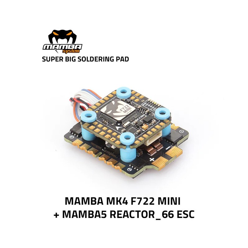 DIATONE MAMBA MK4 F722 MINI REACTOR 66A BLHELI_32 STACK (MPU6000)