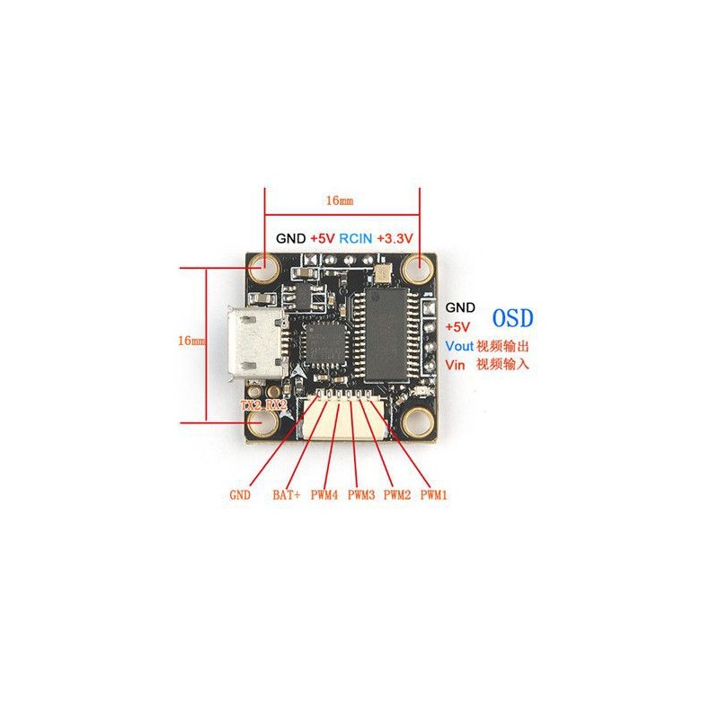F3 micro - Flight controller avec OSD